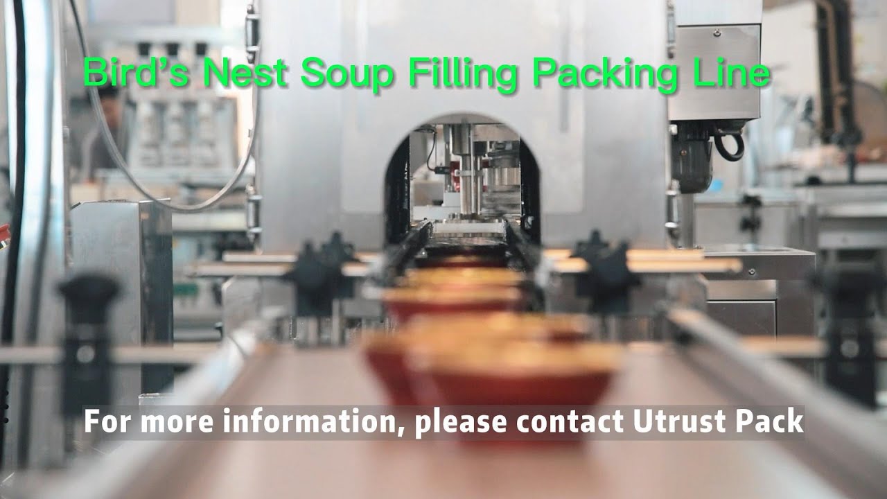 How to fill and pack canned bird's nest soup? Nice automatic packing ...