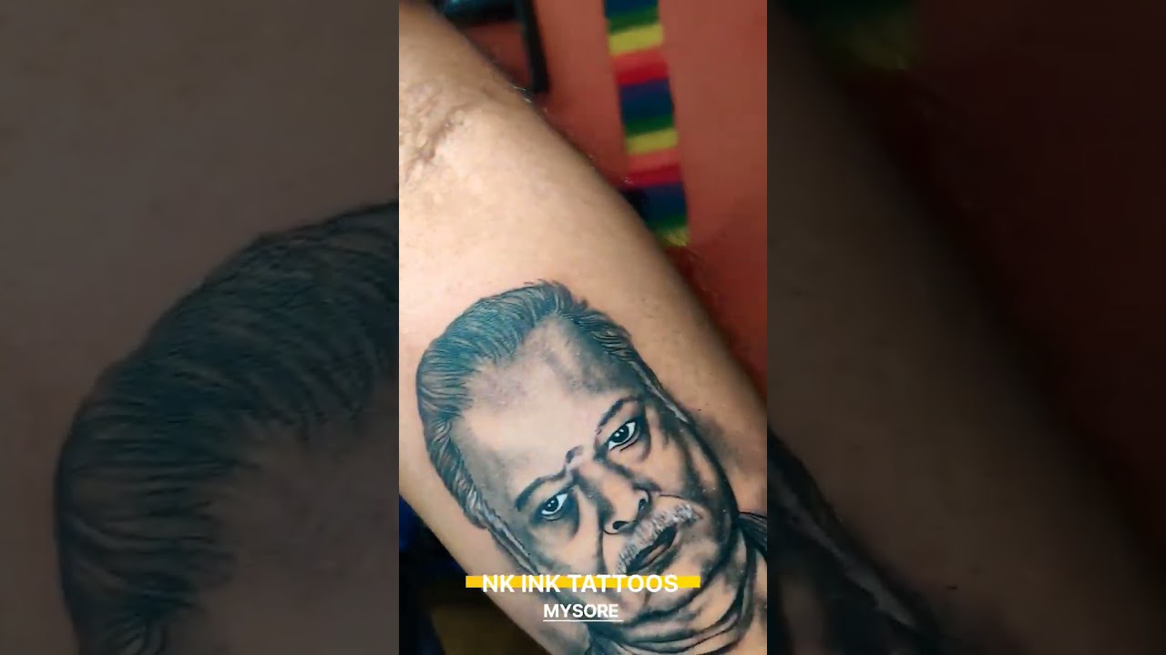 portrait tattoo done by Artist:kishoreachar ,NK INK TATTOOS.MYSORE ...
