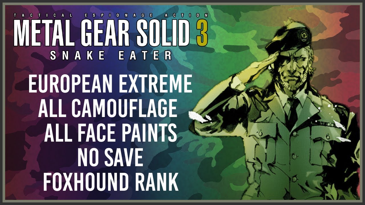 Metal Gear Solid 3: Snake Eater (XSS) European Extreme All Camouflage ...