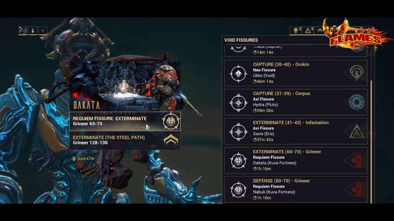 Warframe Requiem Fisssure Dakata ( Kuva Fortress ) Mission level 60-70 ...