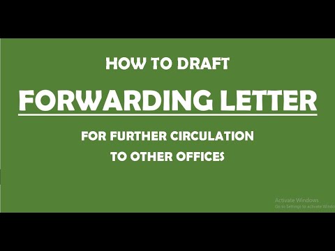 How to draft FORWARDING LETTER - YouTube