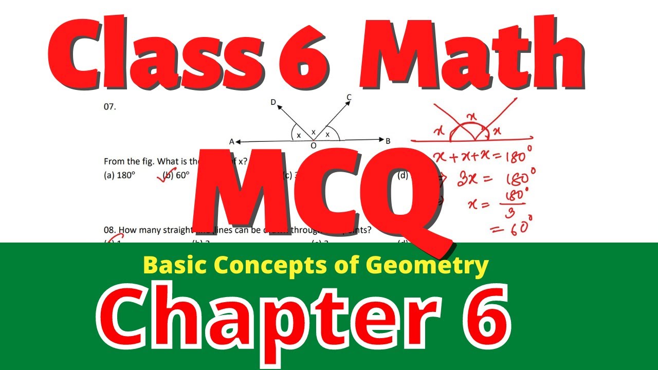 Class 6 Math Chapter 6 MCQ || Class 6 MCQ Practice || Basic concepts of ...
