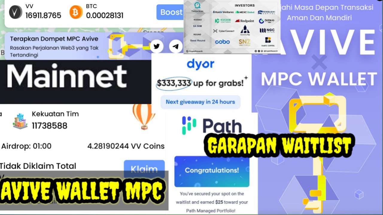 TUTORIAL CARA REQUEST DOMPET MPC AVIVE MINING SEBENTAR LAGI LISTING JANGAN LUPA GARAP WAITLIST ...