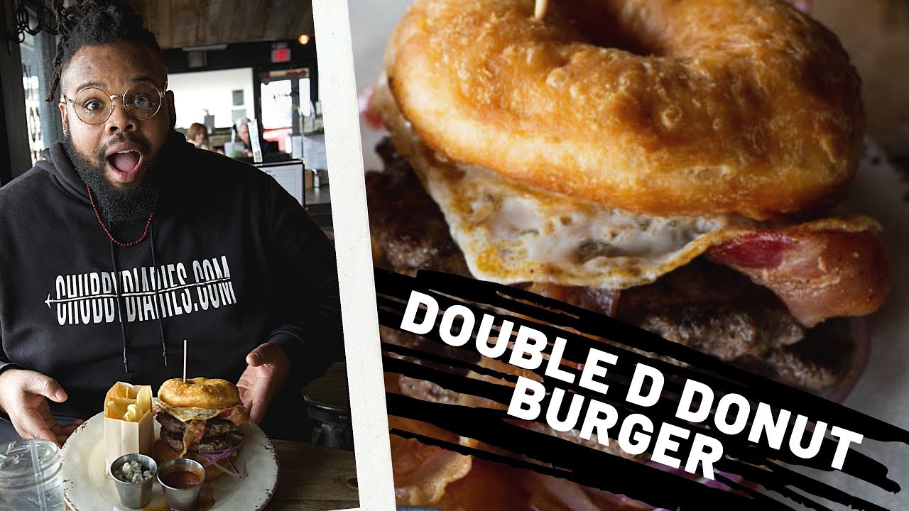 A Donut That Makes You Go Nuts! Trying The Double D Donut Burger From ...