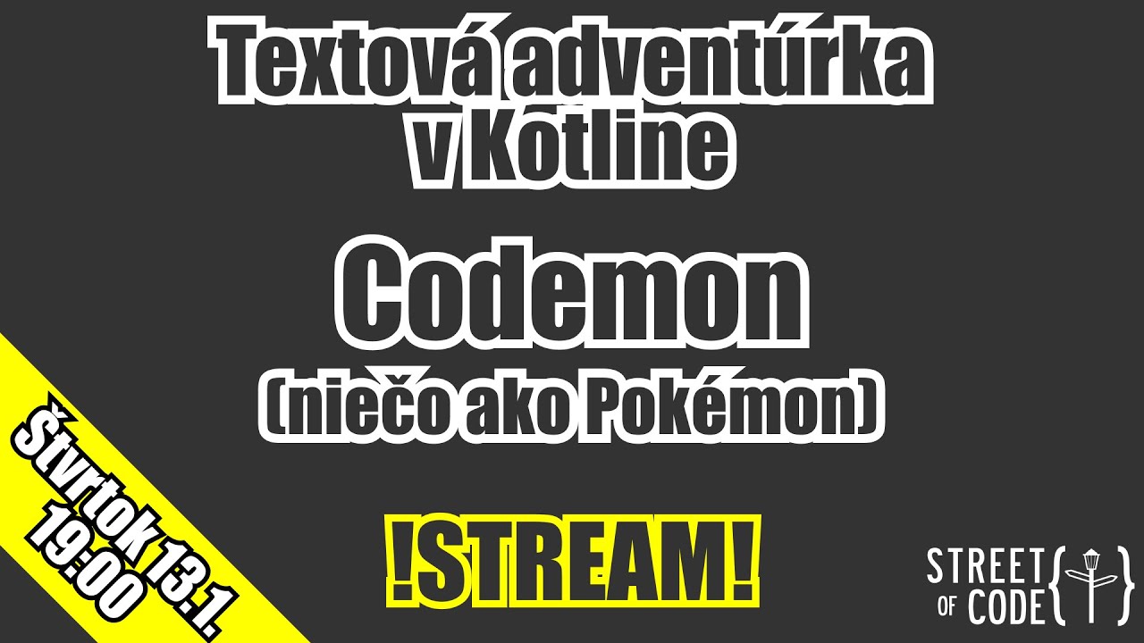 Kódim textovú adventúrku v Kotline | Codemon | Kotlin kurz - YouTube
