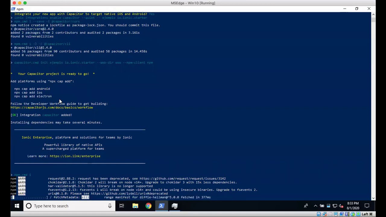 Instalación de Ionic en Windows - YouTube
