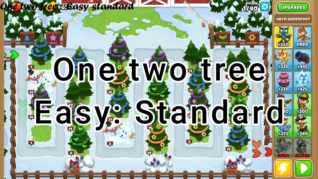 Bloons TD 6 One Two Tree Easy Standard - YouTube