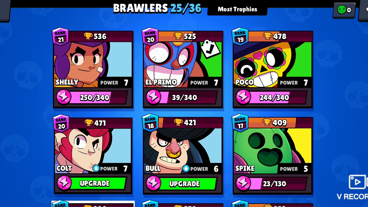 Brawl Stars My Collection Brawlers Stats Trophies Profile Pics - YouTube