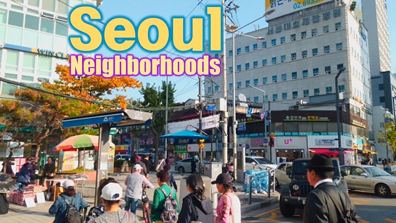 Seoul, Korea - Walking Tour of Neighborhood - 4K - Siheung 1-dong ...