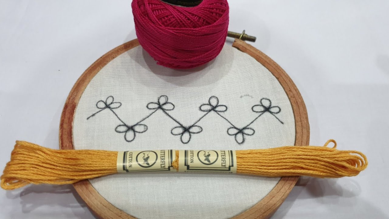 Hand Embroidery Amazing Bail Design All over Stitch Work - YouTube