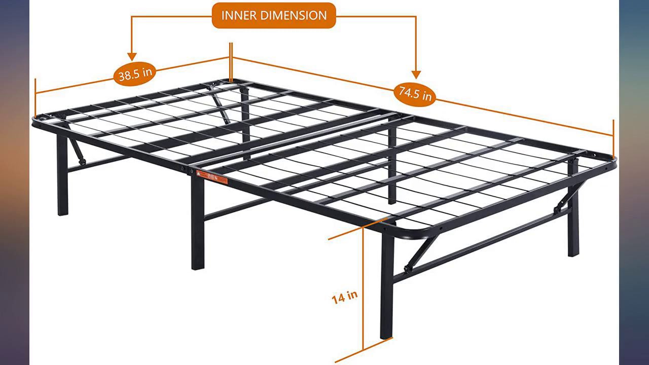 PrimaSleep 14 inch Dura Metal Comfort Base, Platform Bed Frame,Steel ...