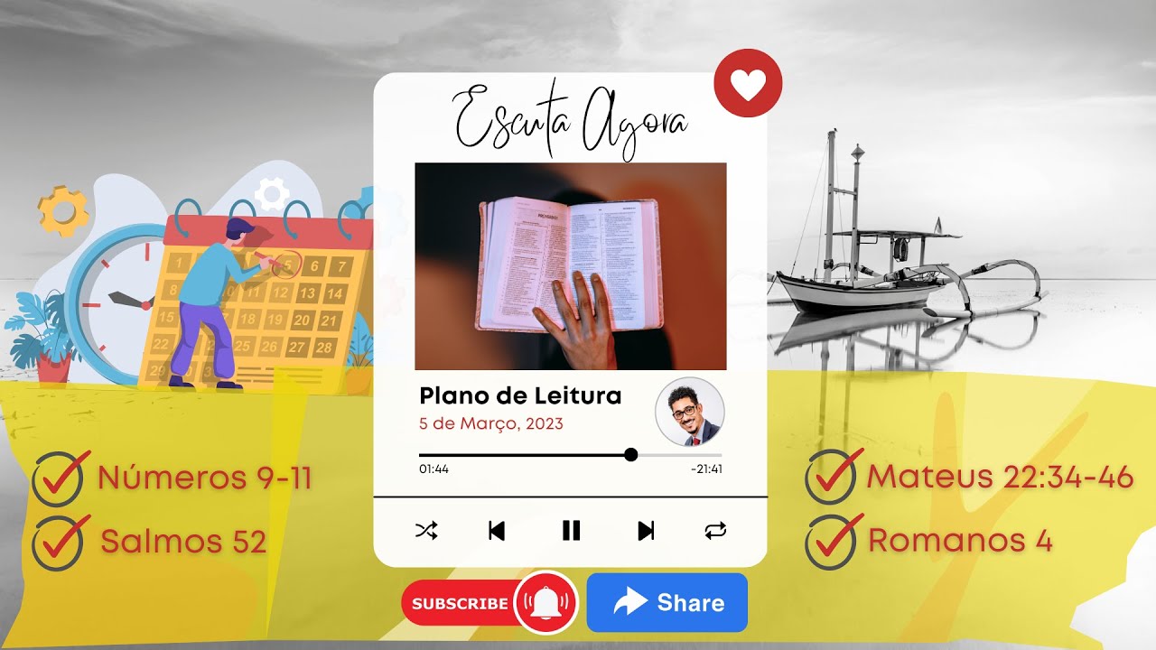 Leitura do Dia: 5 de Março, 2023 [Números 9-11 * Salmos 52 * Mateus 22: ...