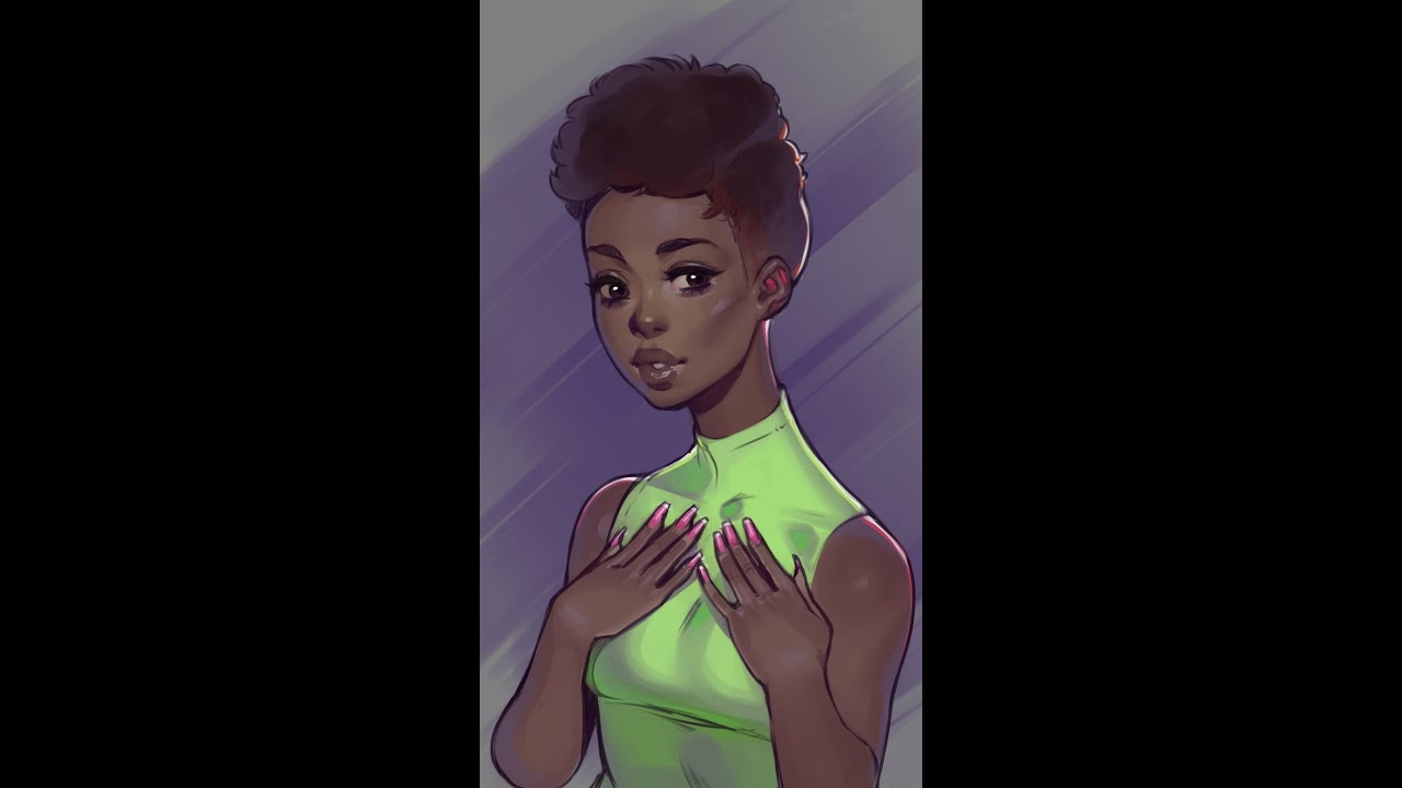 How I draw dark skin - YouTube