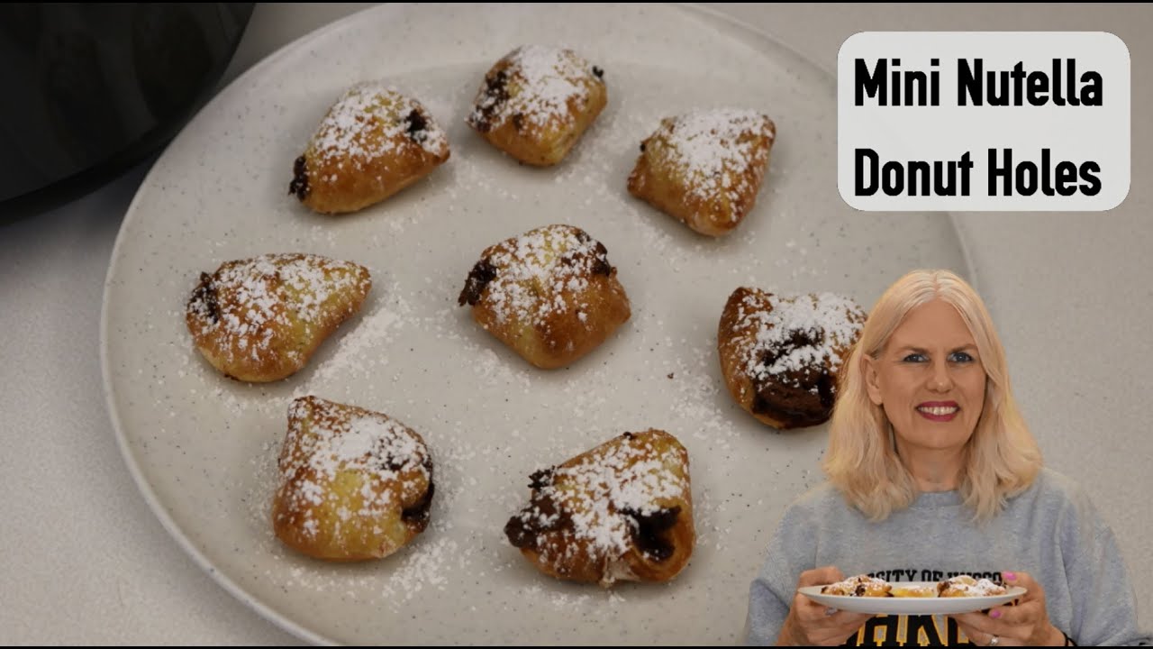 Mini Nutella Donut Holes / Air Fryer Mini Nutella Filled Donuts - YouTube