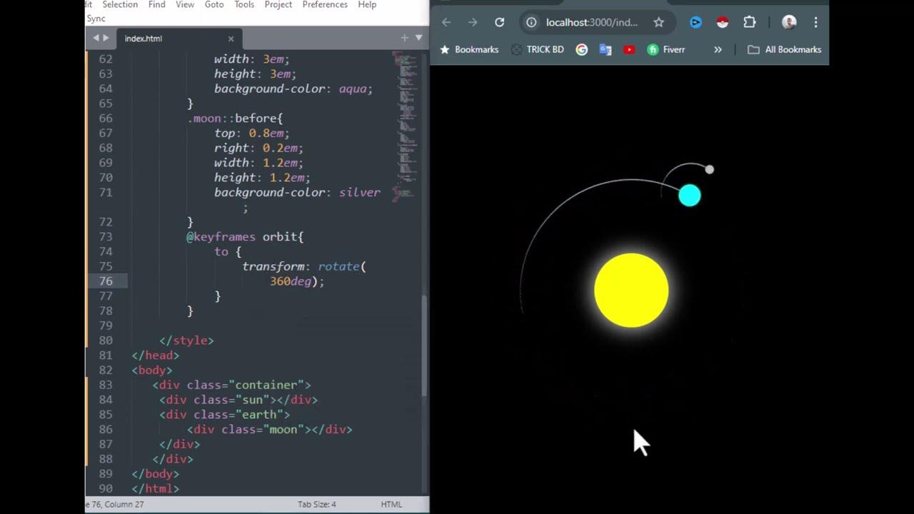 HTML CSS Solar system | Doolot Tech - YouTube