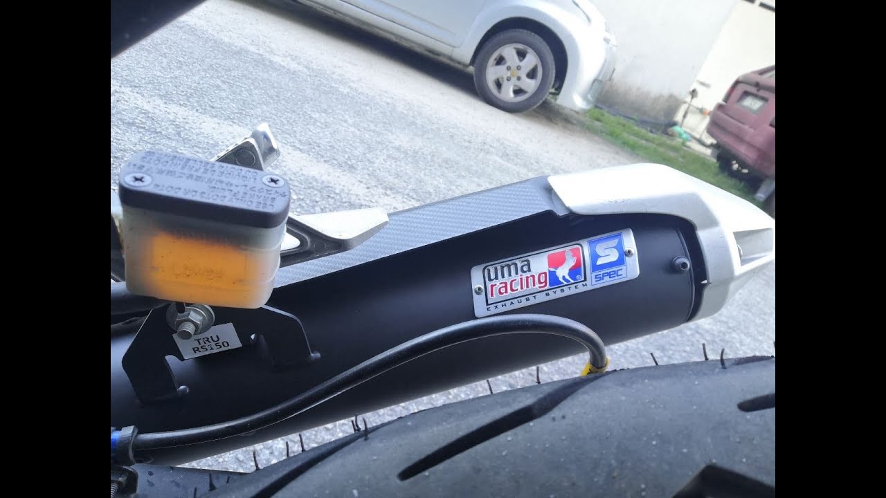 exhaust UMA RACING TRU PRESSURE RS150 Sound - YouTube