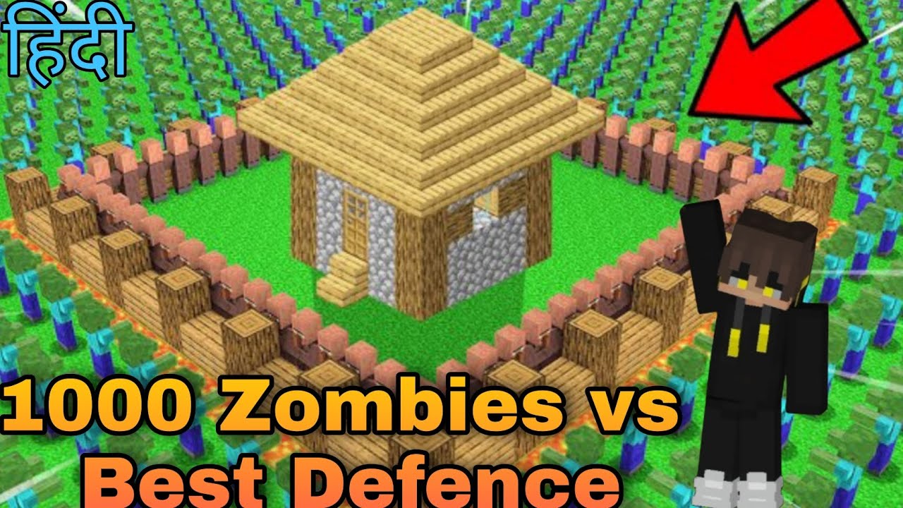 1000 Zombies vs Best Defence Base in Minecraft...... - YouTube
