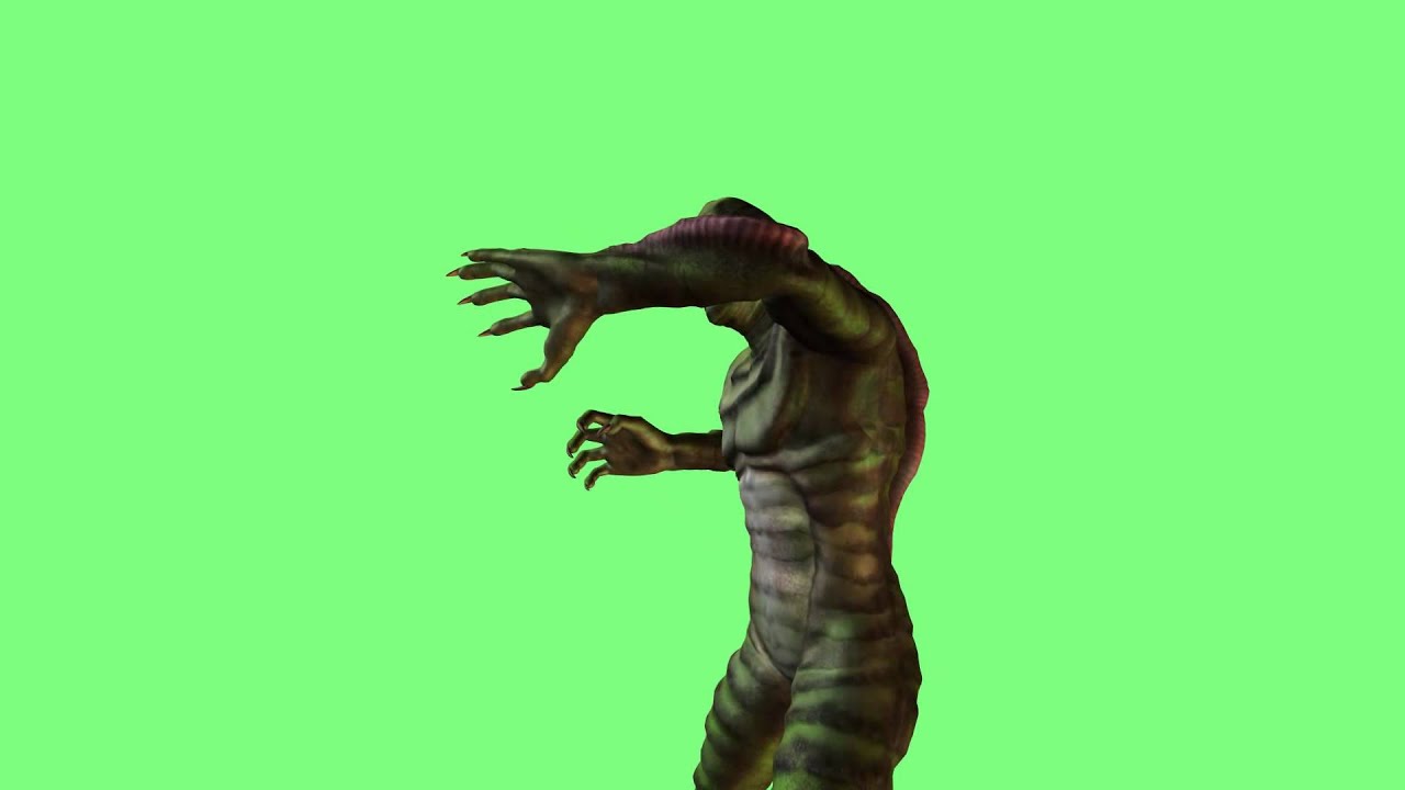 Creature from the Black Lagoon poser model green screen 1080p s01r06 ...