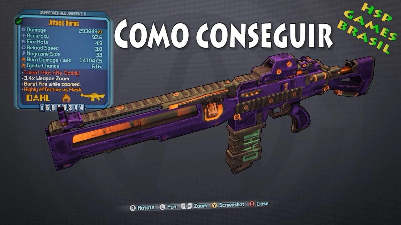 VERUC, Assault Rifle lendário! Como Conseguir - Borderlands 2 - YouTube