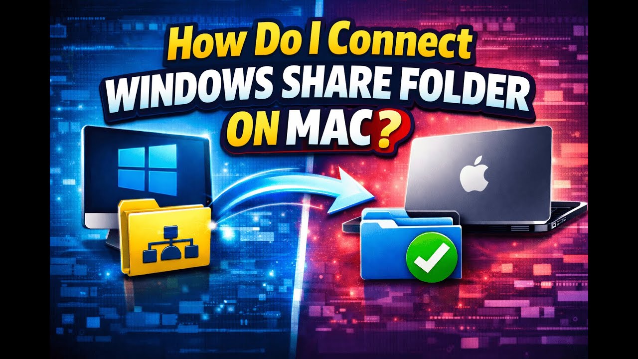 How Do i connect Windows Share Folder on Mac - YouTube