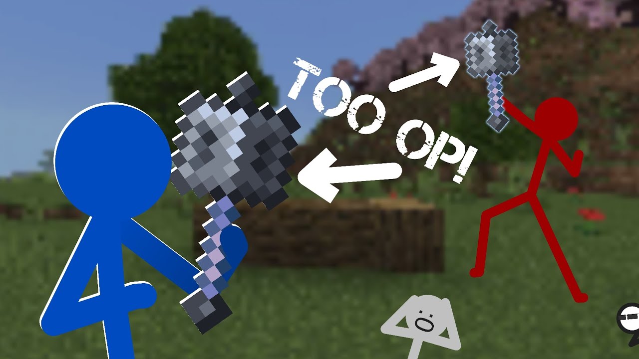 The new Minecraft weapon is OP! - a short stick nodes animation - YouTube