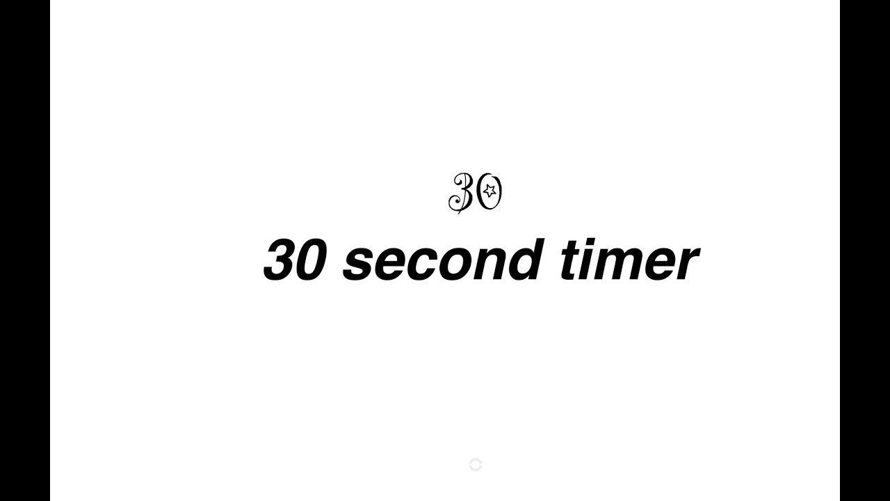30 second timer - YouTube