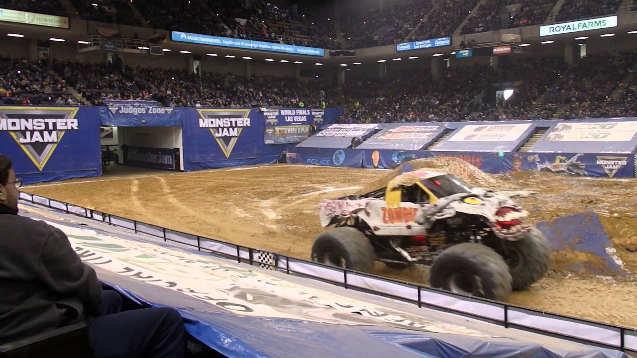 Monster Jam Baltimore 2016: Zombie Wheelie - YouTube