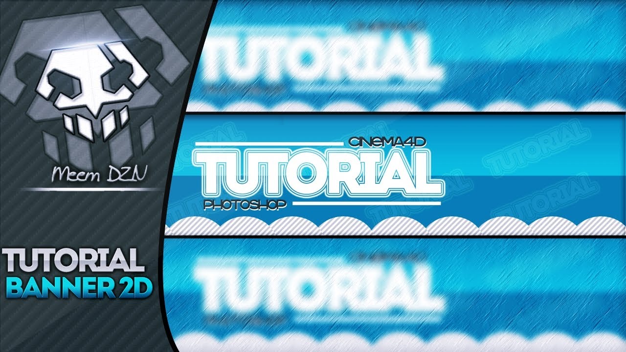 Tutorial - Banner 2D simples ( Template para download ) - YouTube