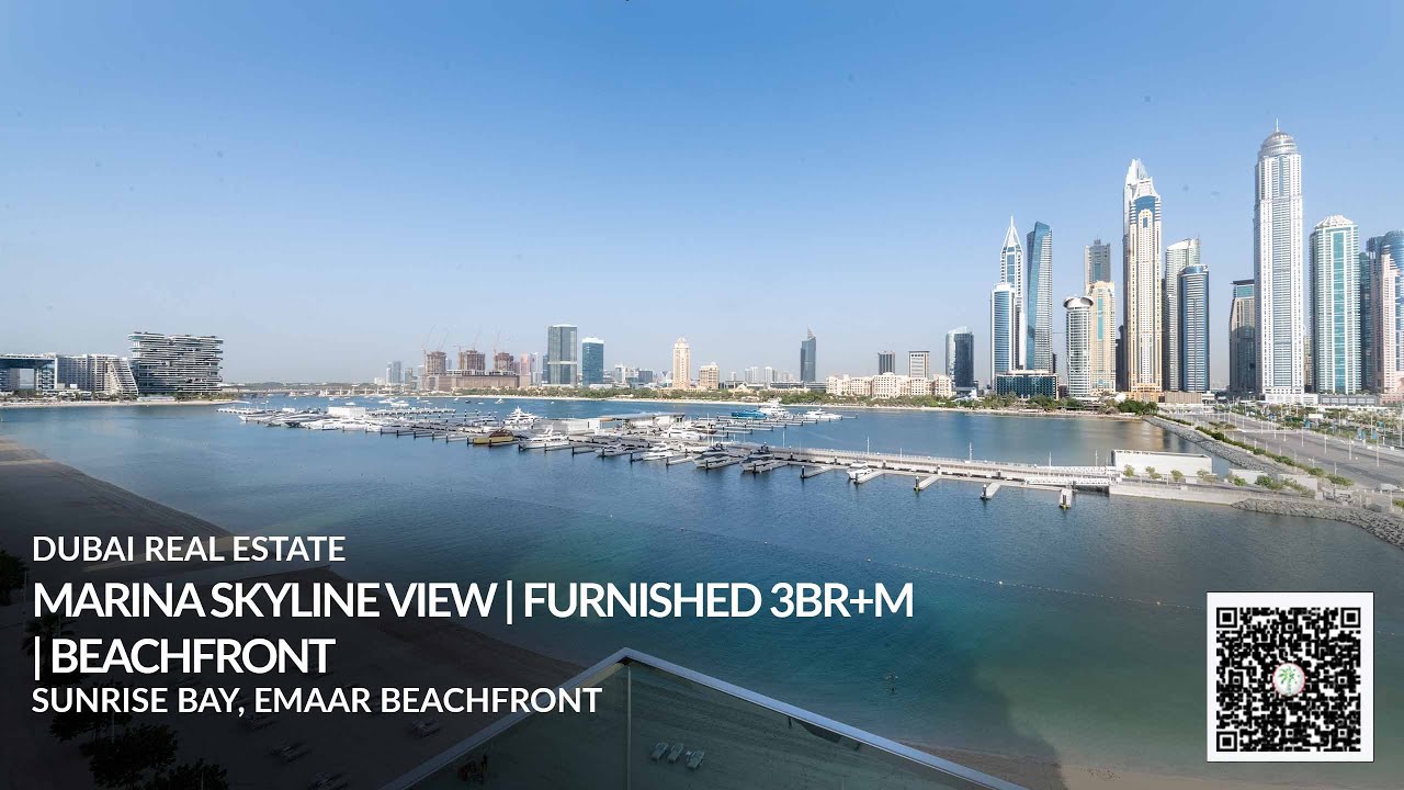 Marina Skyline View | Furnished 3BR+M | Beachfront - YouTube