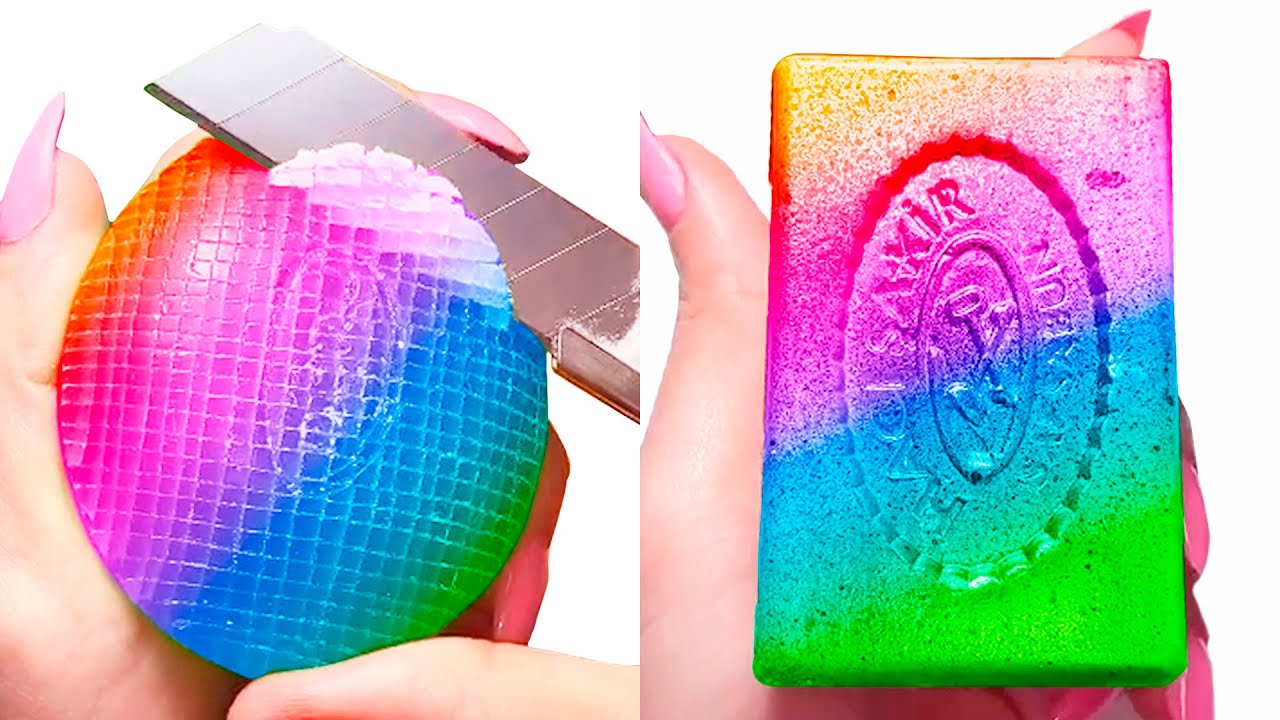 1 Hour Satisfying Soap Crushing Videos - Relaxing Soap Cutting ASMR for ...