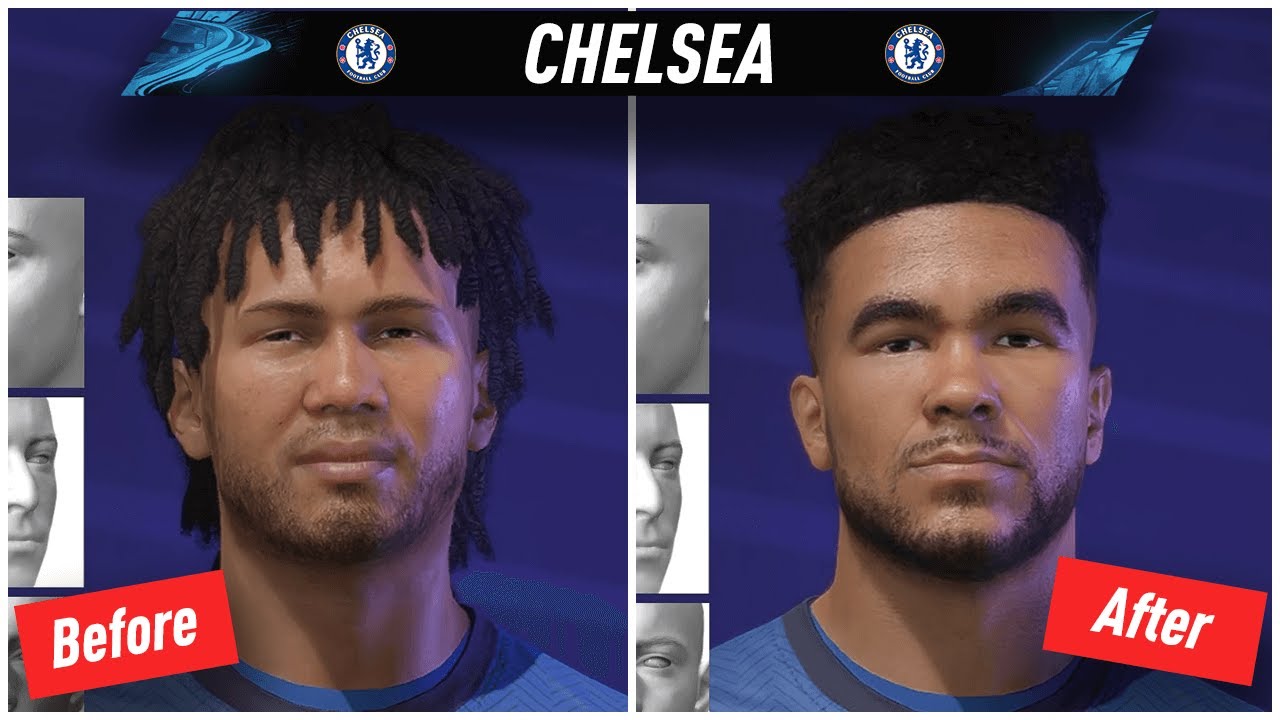 FIFER's FIFA 21 Realism Mod vs Default FIFA Faces Comparison | Chelsea ...