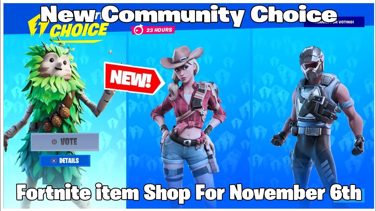 *New* Comunitty Choice - Fortnite Item Shop For November 6th - YouTube