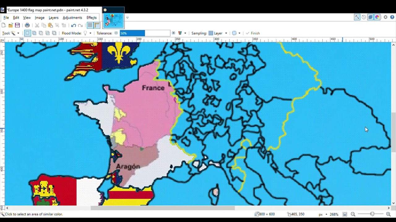 Europe 1400 flag map - YouTube