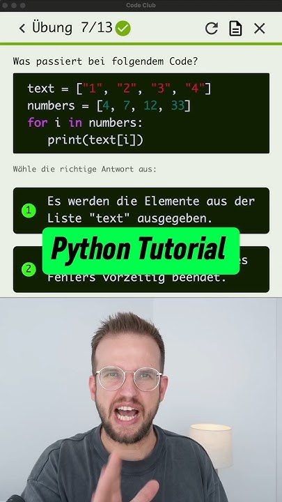 Python Tutorial ๐ Pythontutorial Programmierenlernen Coding Youtube