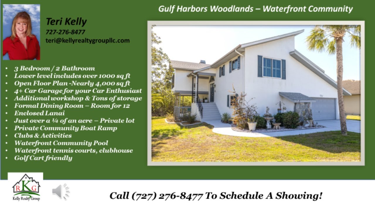 3 BR 2 BA home in New Port Richey Waterfront Community Gulf Harbors ...