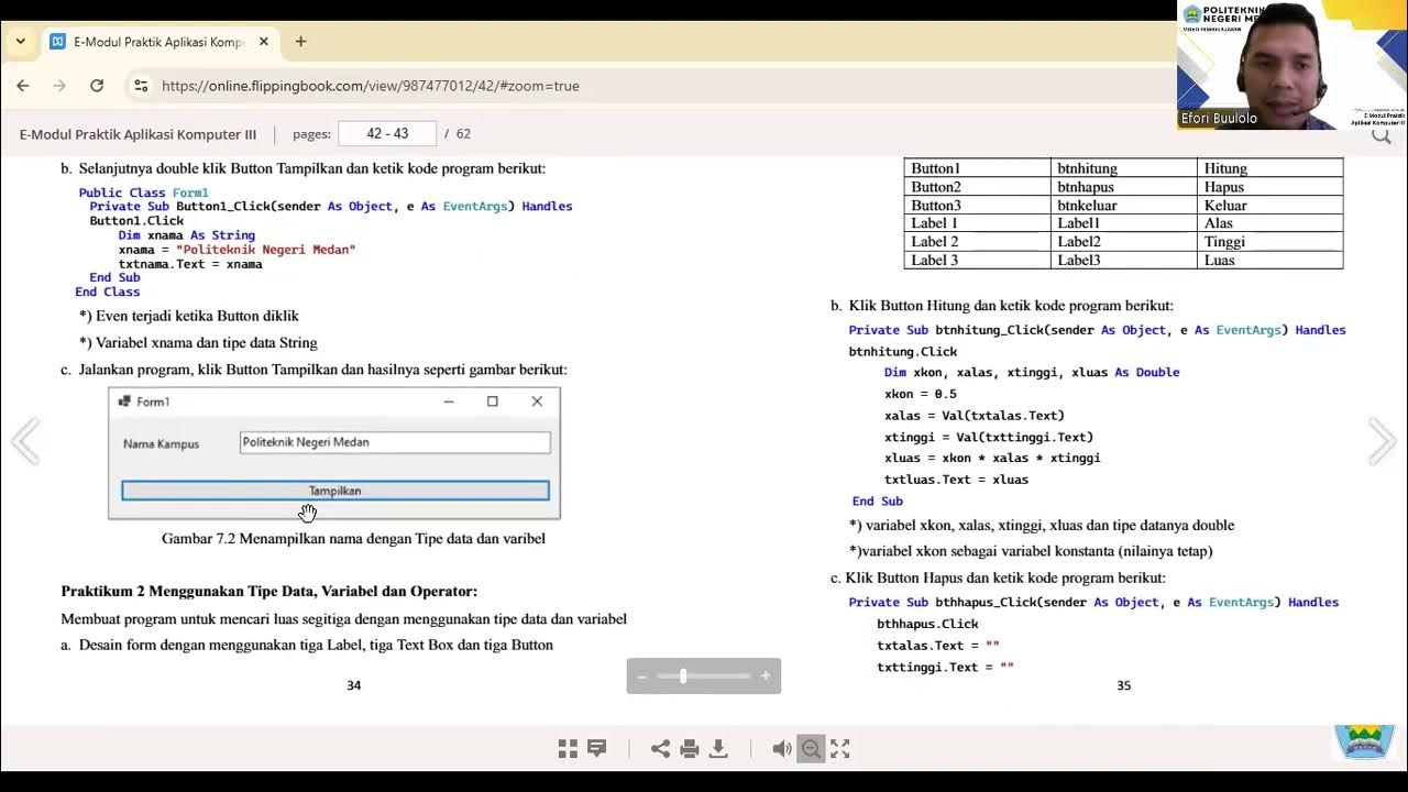 TIPE DATA, VARIABEL DAN OPERATOR Pada Visual Studio 2022 - YouTube