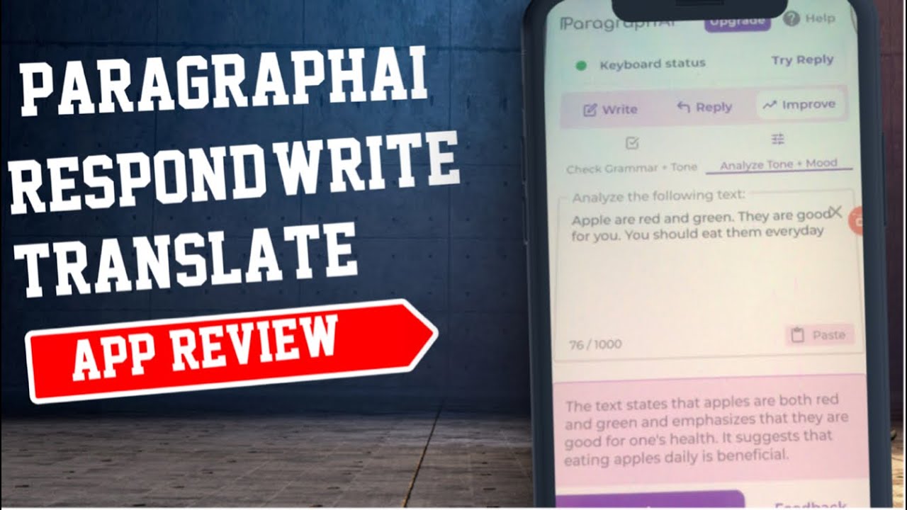 ParagraphAI App Review: Write Articles, Essays,Reply to Emails,Messages,Improve Grammar ...