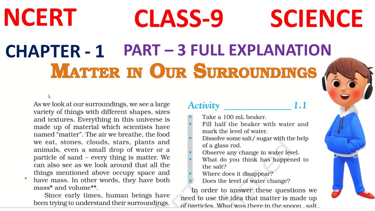 Class 9 NCERT Science Chapter 1 Matter In Our Surroundings Full ...