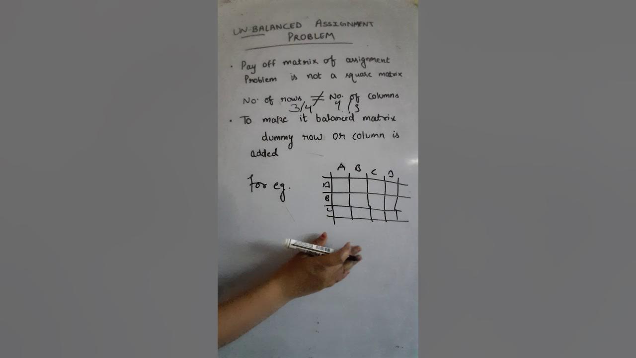 Unbalanced assignment problem - YouTube