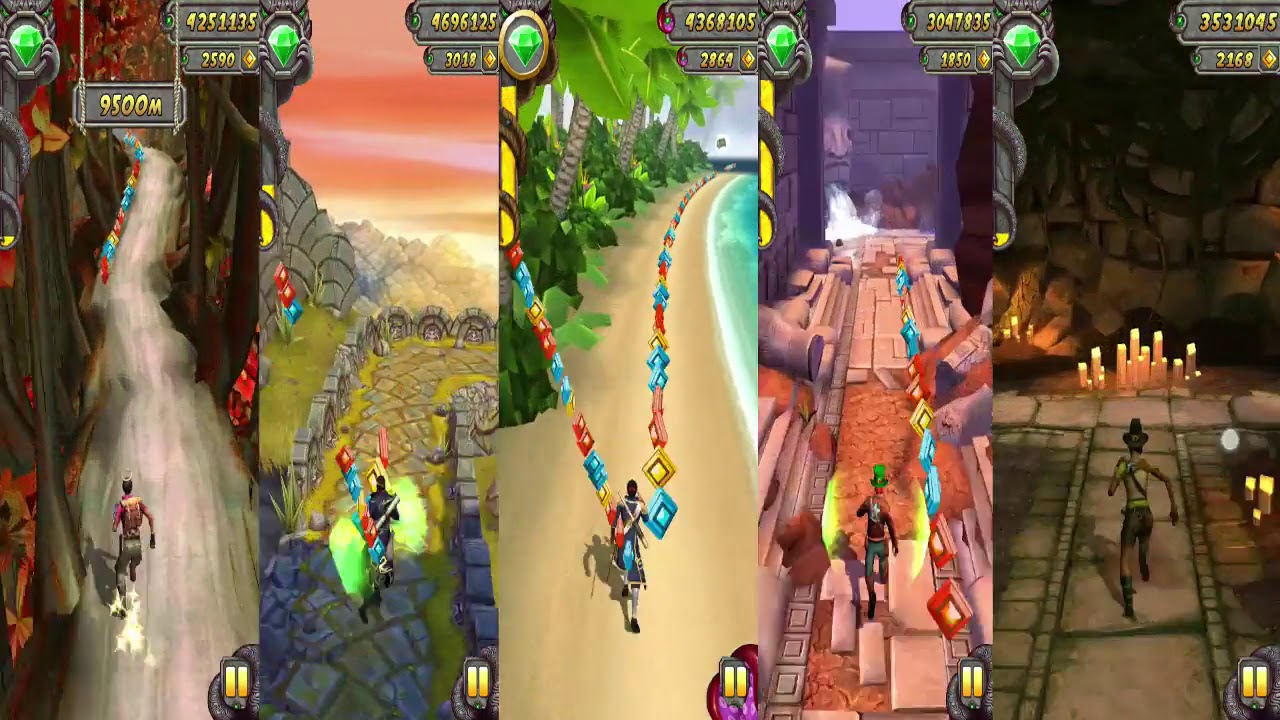Temple Run 2 Jungle Fall VS Lost Jungle VS Sky Summit VS Pirate Cove VS ...
