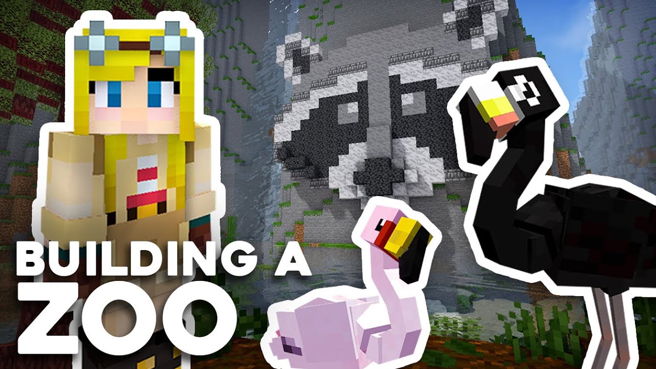 NEW FLAMINGO FRIENDS! 🦩 | Let's Build a Minecraft Zoo | 02 #ad - YouTube