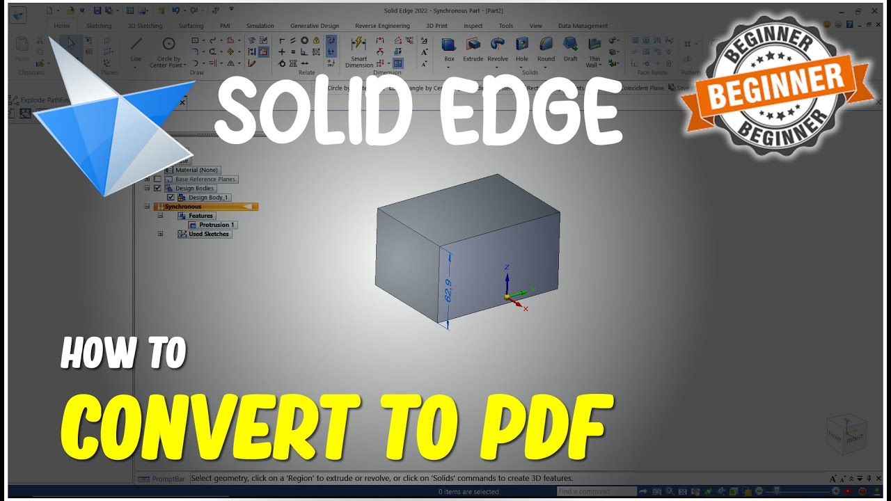 Solid Edge How To Convert To Pdf - YouTube