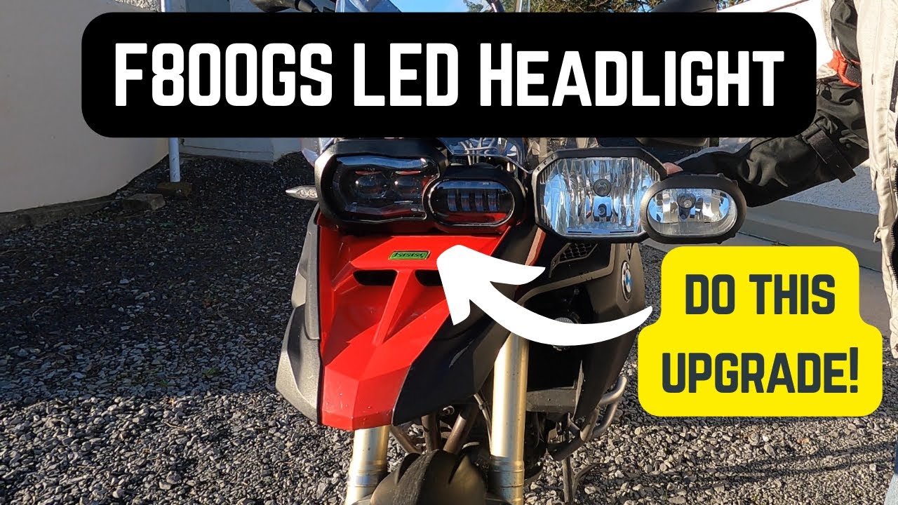 Bmw F800GS LED headlight upgrade long term review [Kemimoto] - YouTube