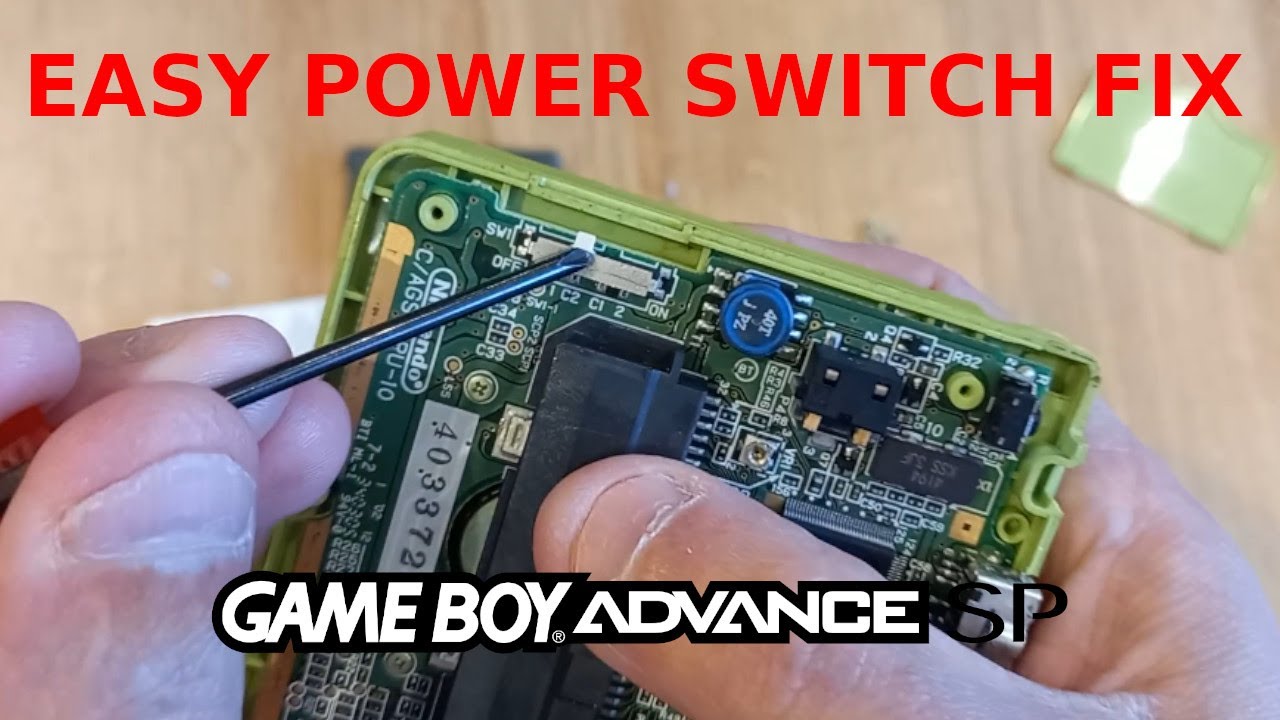 Gameboy Advance SP. Easy Power Switch Fix. Just Clean It. - YouTube