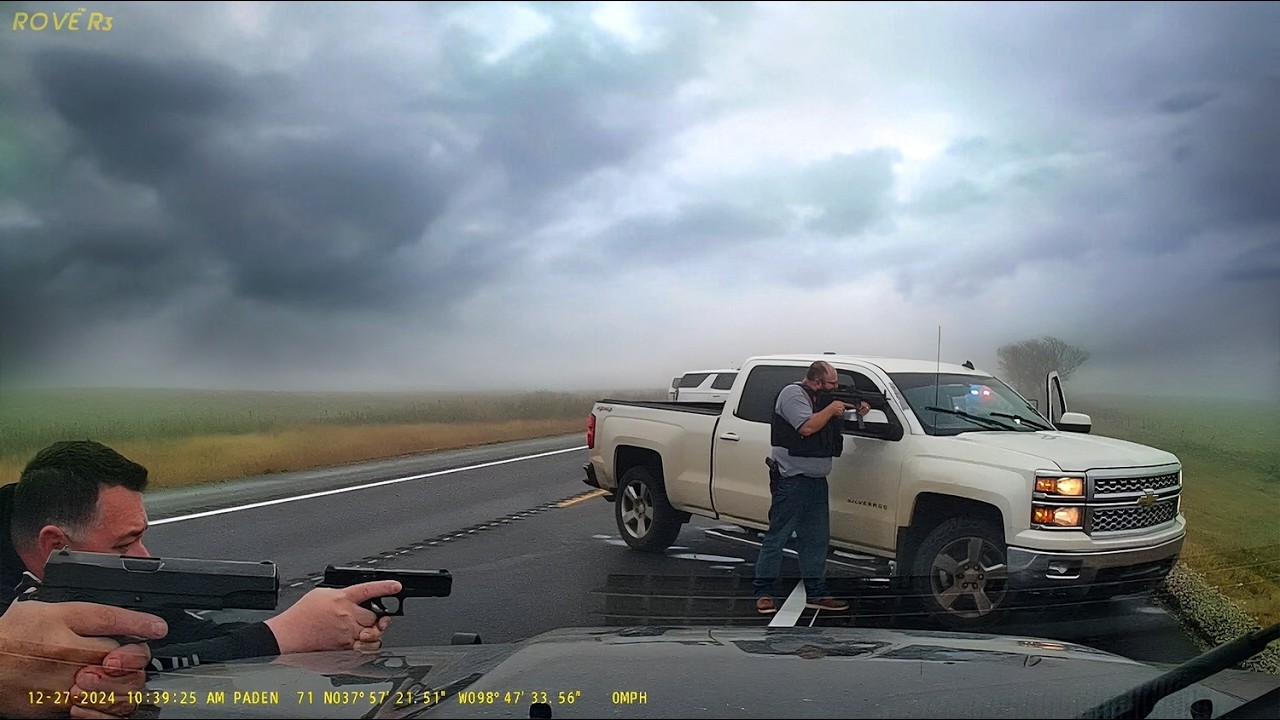 Large Police Response to Armed Carjacker Chase - YouTube