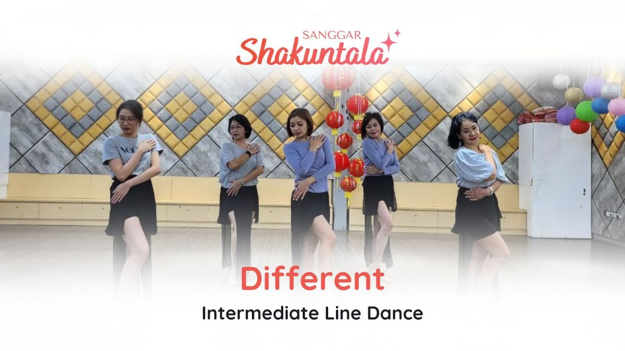 Different - Intermediate Line Dance - Sanggar Shakuntala - YouTube