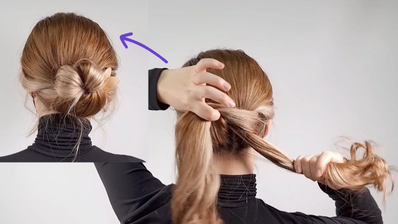 고정하기 힘들때? 집게핀으로 고정하기! / easy hair tie - YouTube