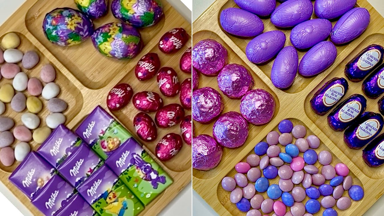 🍬 Purple 🍬 Sweets Platter ASMR • Milka Chocolates • Top Compilation ...