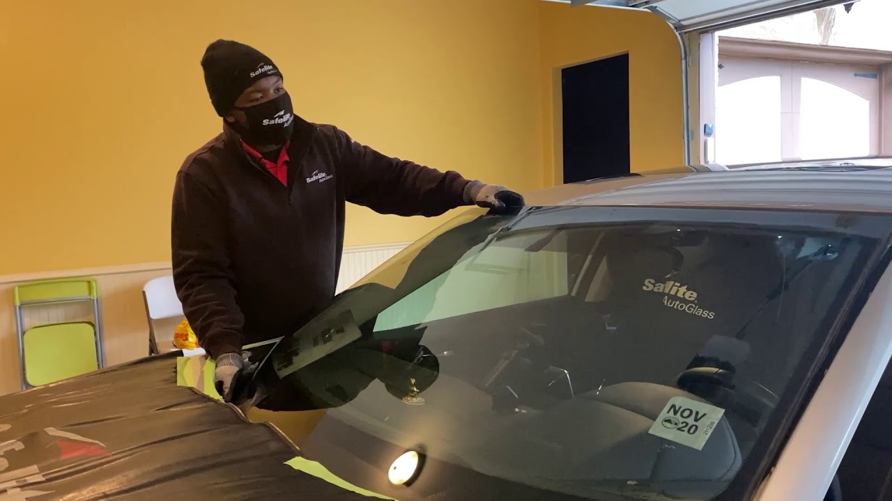 How to replace front windshield of a car - YouTube