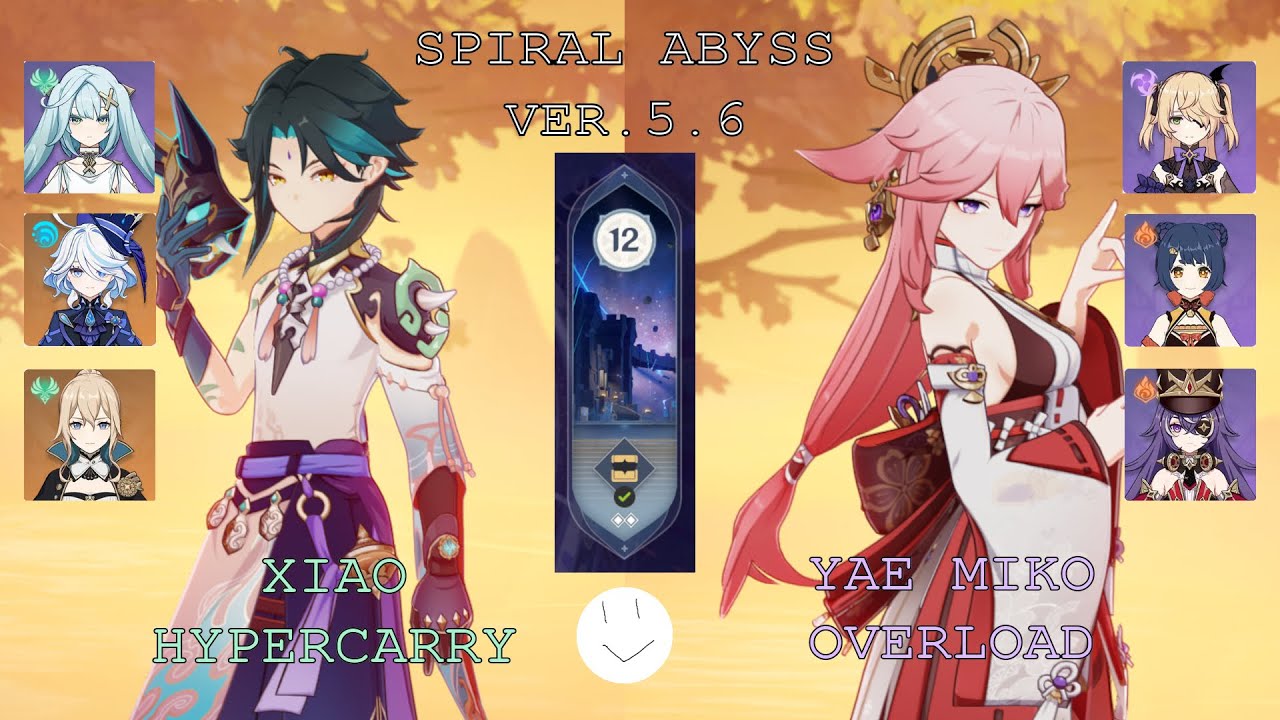 Abyss (Floor 12) Clear | Xiao Hypercarry & Yae Miko Overload| Genshin ...